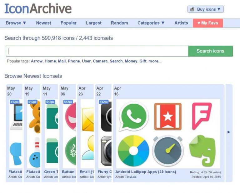 Iconos gratis: 23 páginas para descubrirlos